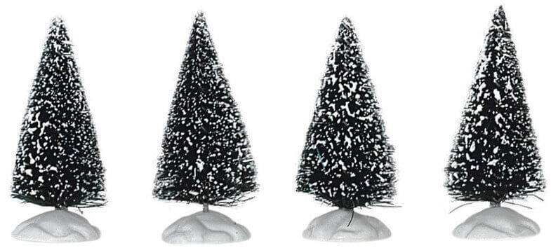 2 inch Bristle Tree, Set Of 4